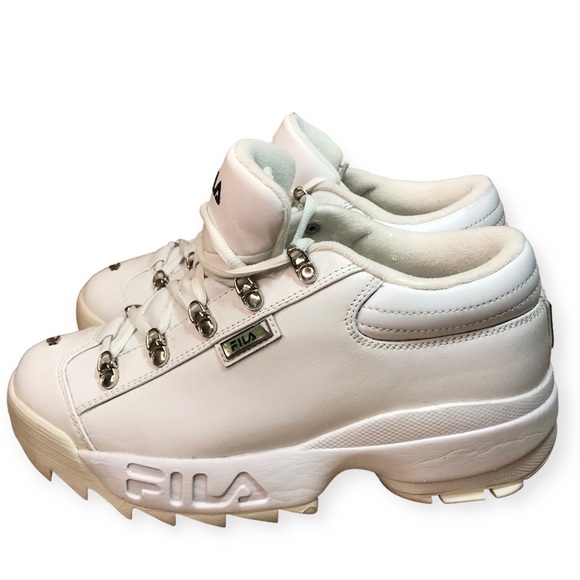 Fila | Shoes | Fila Mens White Leather Chunky Strada Boot Sneakers ...